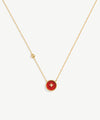 Elegant Chinese-Inspired Gold Necklace with Carnelian Pendant | MaiaMina