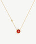 Elegant Chinese-Inspired Gold Necklace with Carnelian Pendant | MaiaMina